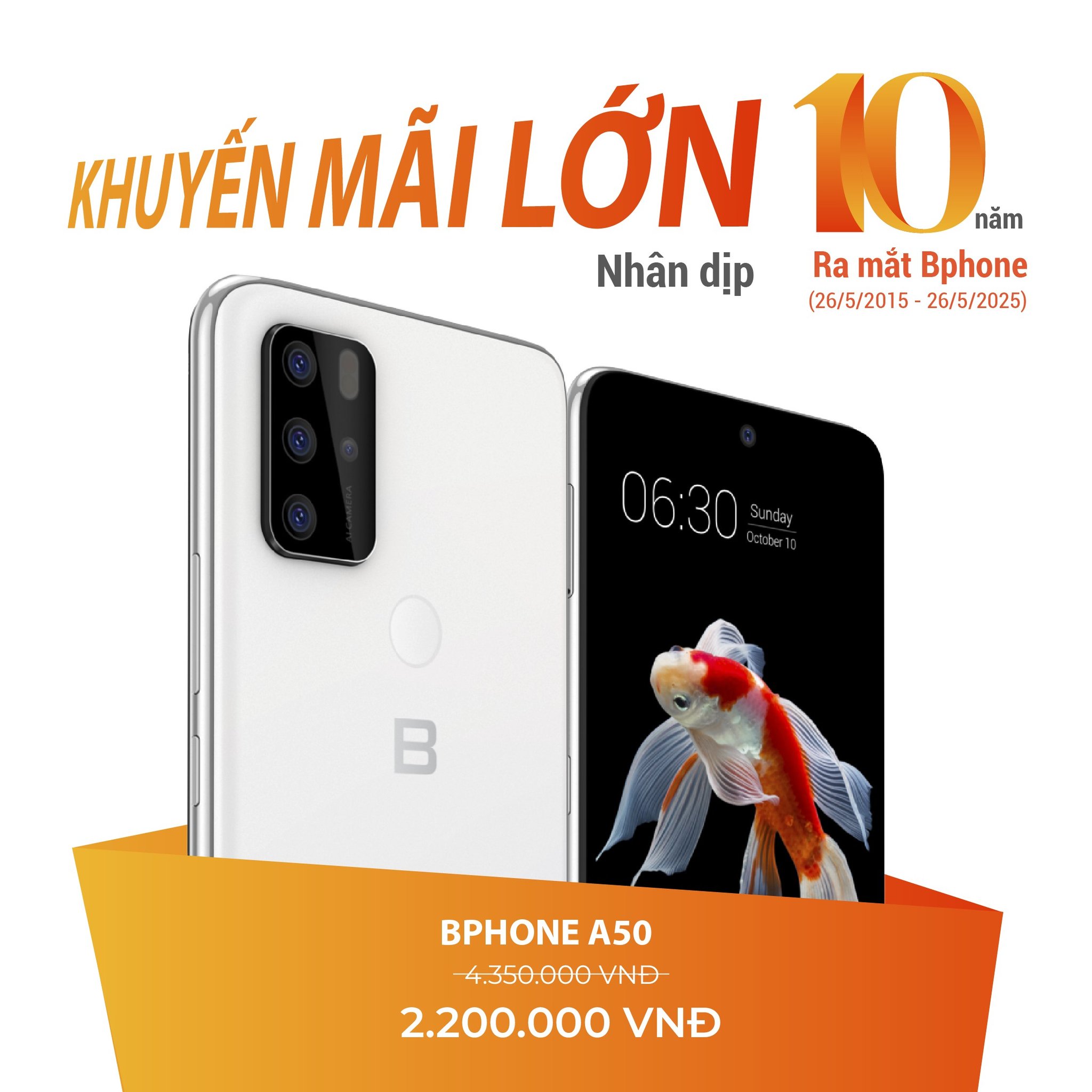 Bkav giảm giá hơn 49% cho Bphone A50 nhân dịp kỷ niệm 10 năm ra mắt ...